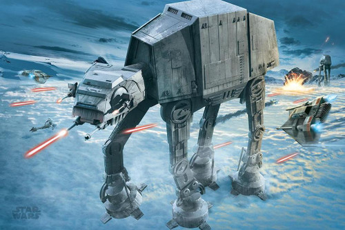 Star Wars ATAT Attack Movie Cool Wall Decor Art Print Poster 36x24 ...