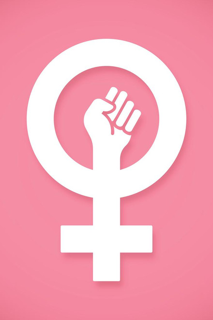 Feminist Female Empowerment Symbol Girl Power Fist Pink Feminism Woman ...