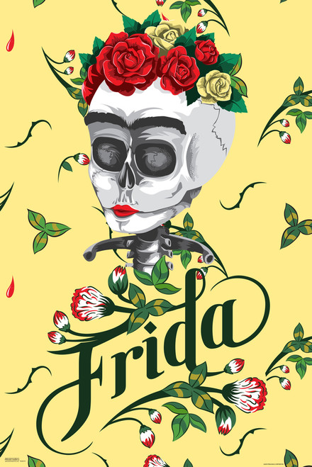 Frida Kahlo Skeleton Skull Flower Day of the Dead Dios Los Muertos ...