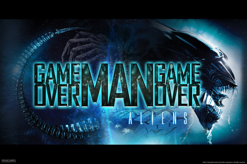 Aliens Movie Game Over Man Xenomorph Art Scary Horror Science Fiction ...