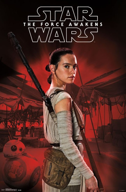 Star Wars The Force Awakens Rey Staff Movie Cool Wall Decor Art Print ...