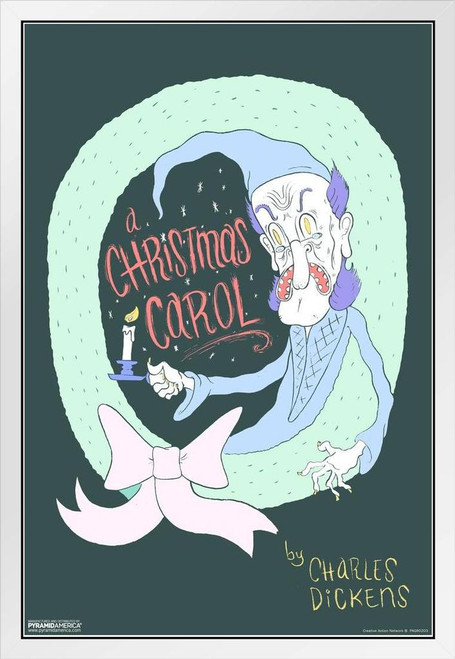 A Christmas Carol Charles Dickens White Wood Framed Poster 14x20 ...