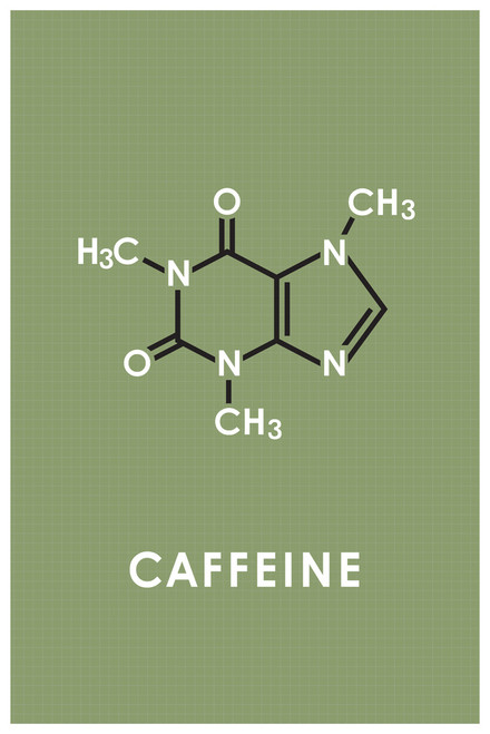 Caffeine Coffee Molecule Science Grid Funny Cool Wall Art Print Poster ...