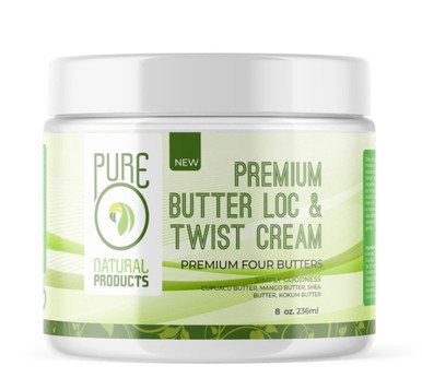 Pure O Natural Premium Butter Loc & Twist Cream (8 oz)