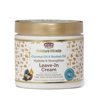 African Pride Moisture Miracle Coconut Oil & Baobab Oil Leave-In Cream ...