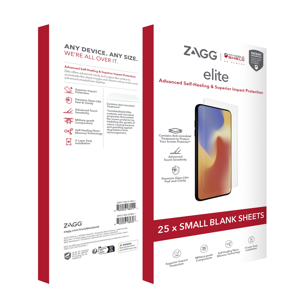 ZAGG on Demand Elite Film, 4 Layer, Small (Order in multiples of 25) | ISoD
