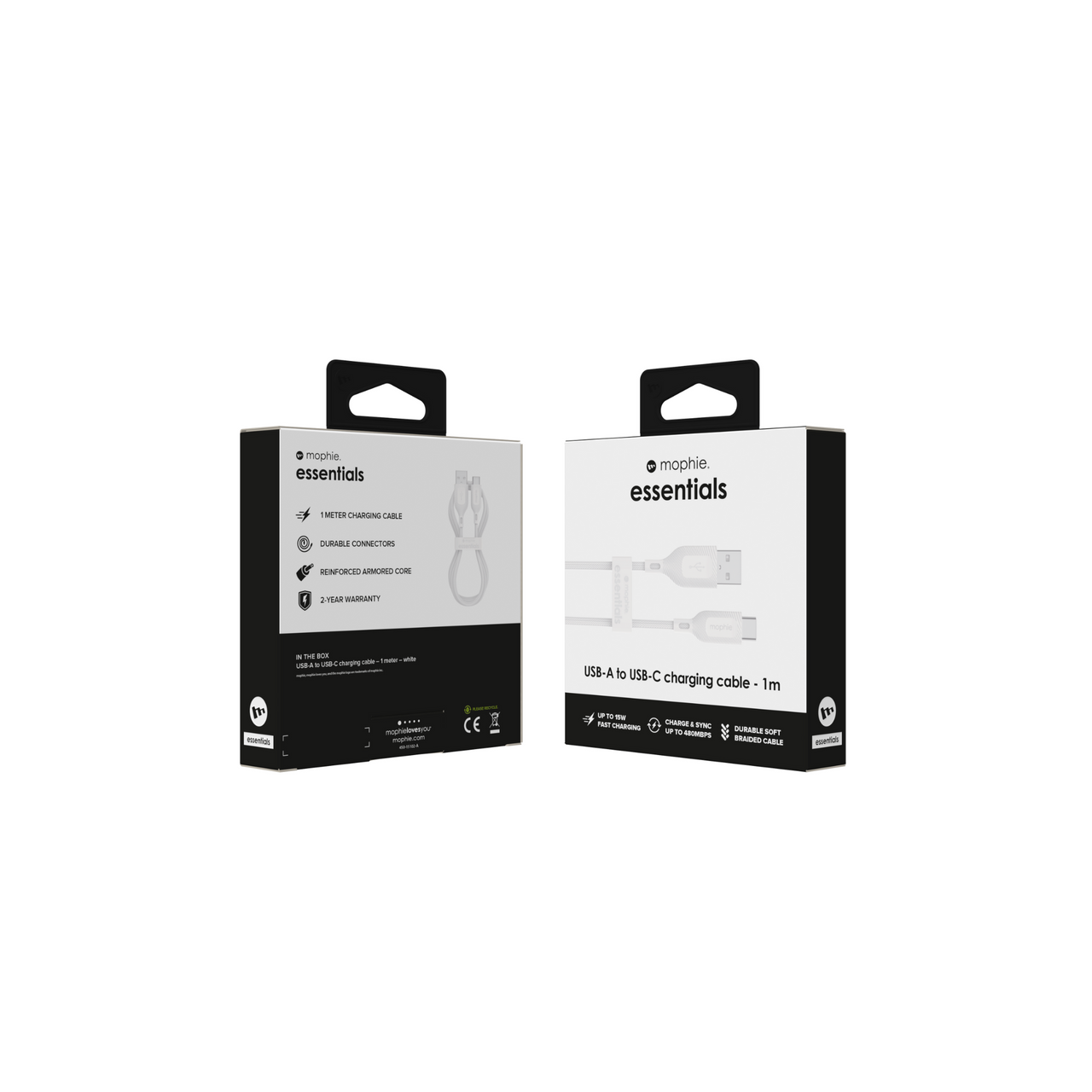 Essentials Usb A To Usb C Charging Cable 1m2m Mophie