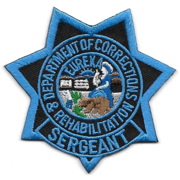 CDCR Sergeant Star Blue, Blue Sergeant Star badge, BC-4r blue sergeant ...