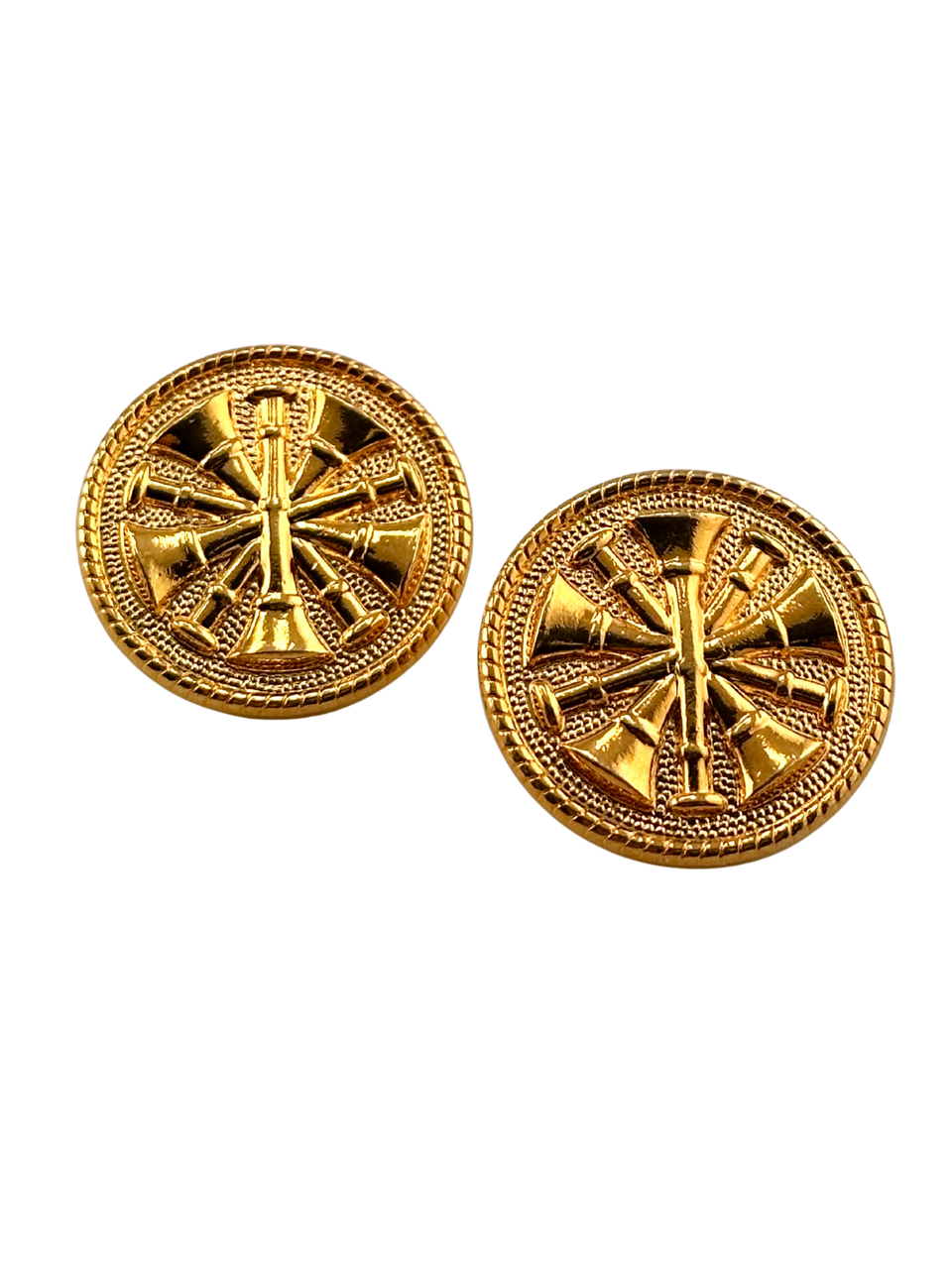 FD Collar Brass Insignia | Fire Department Rank Collar Pins – Solid Brass