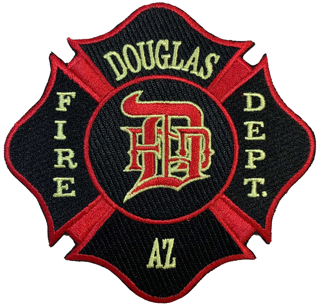 Douglas Fire shoulder patch pair, Douglas Fire department shoulder ...