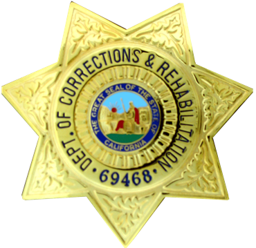 CDCR Point Star Hat Badge – Gold Finish Professional Emblem