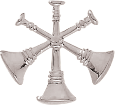 Blackinton Division Chief Insignia – Three Crossed Bugles