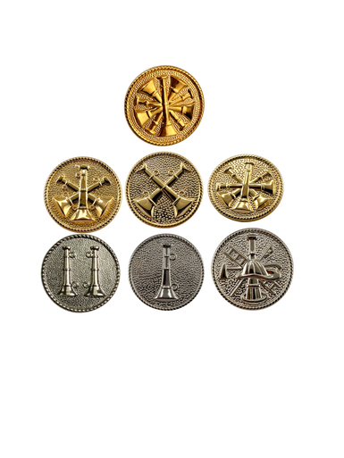FD Collar Brass Insignia | Fire Department Rank Collar Pins – Solid Brass