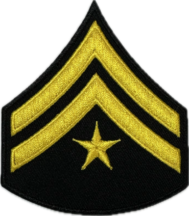 FTO/Corporal Chevrons with Star – Medium Gold on Black | Training ...