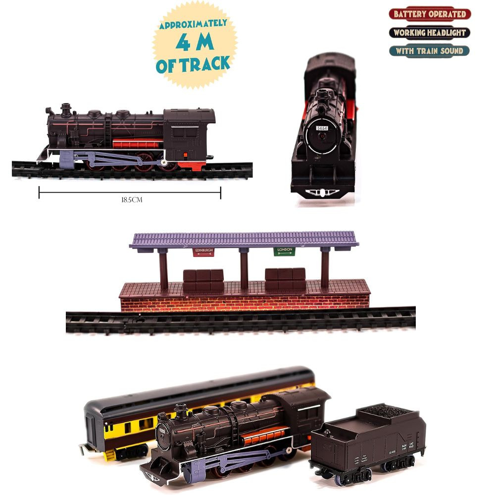kandy toys Classic Battery Operated Train Set - Large