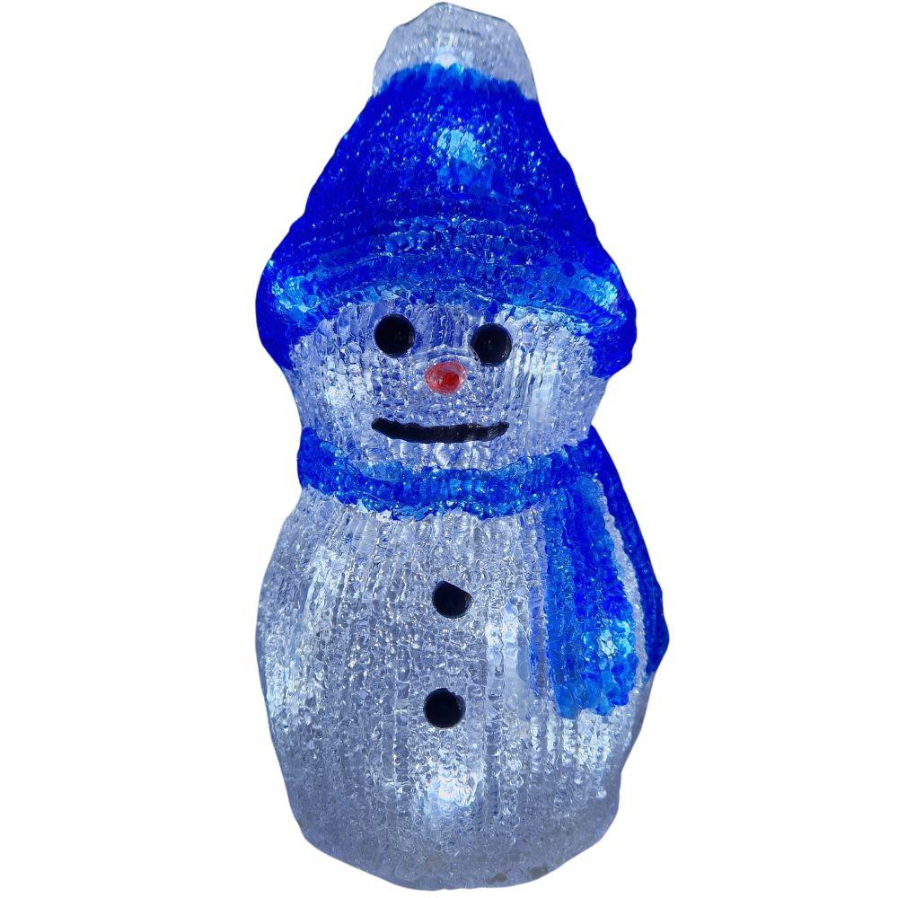 Premier Acrylic Light up Snowman 23cm - Assorted Colour