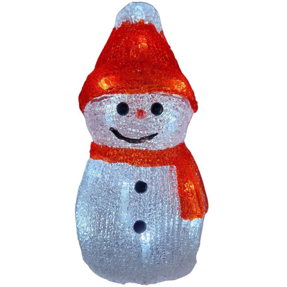Premier Acrylic Light up Snowman 23cm - Assorted Colour