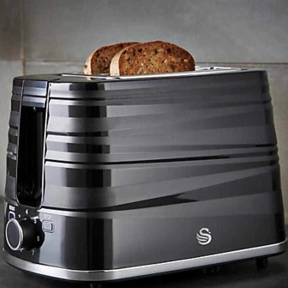 Swan Two Slice Symphony Toaster 800w - Black - DDW Online