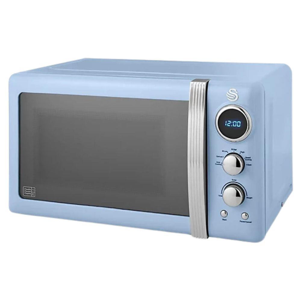 Swan LED Digital Microwave 800W - Blue
