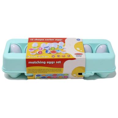 kandy toys Infunbebe 12 Shape Sorter Eggs Matching Set