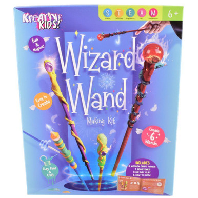 kandy toys Wizard Wand Making Kit Set Inc Air-Dry Clay, Gems, Wands & Paint