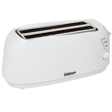 Igenix 4 Slice Long Toaster - White