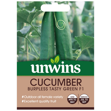 Unwins Cucumber Burpless Tasty Green F1 Seeds - 10 Seeds