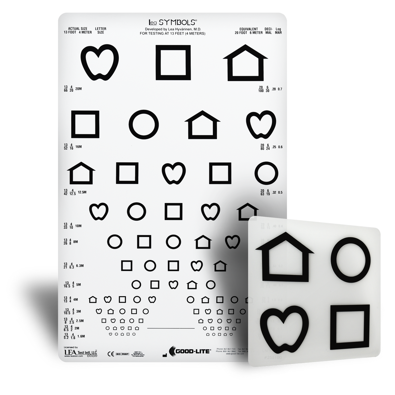 LEA SYMBOLS® 12-Line Translucent Chart 4 Meters - accuspire