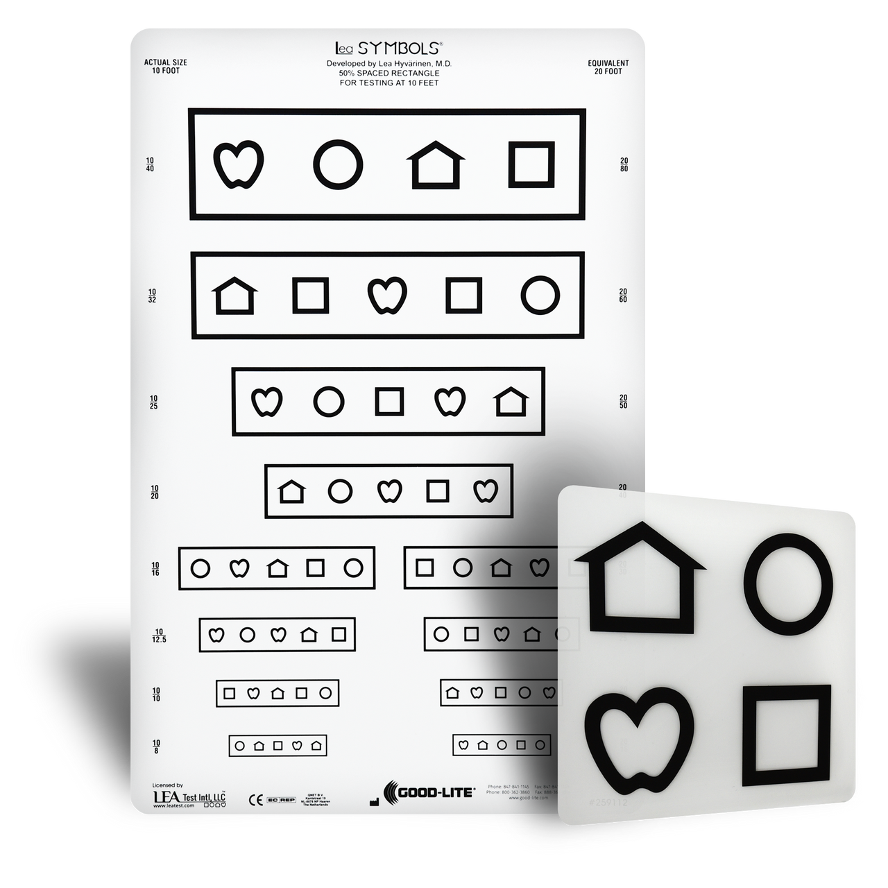 LEA SYMBOLS® Translucent Chart MASS with 10 and 20 Ft. Notations Only ...