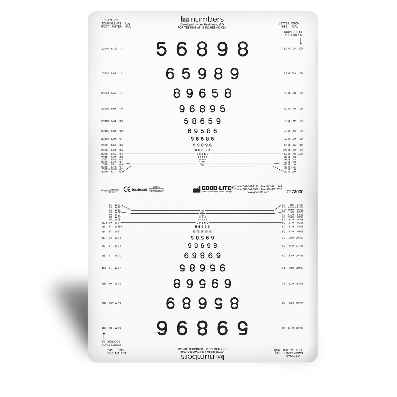 LEA NUMBERS® Proportional Translucent Near Card - accuspire