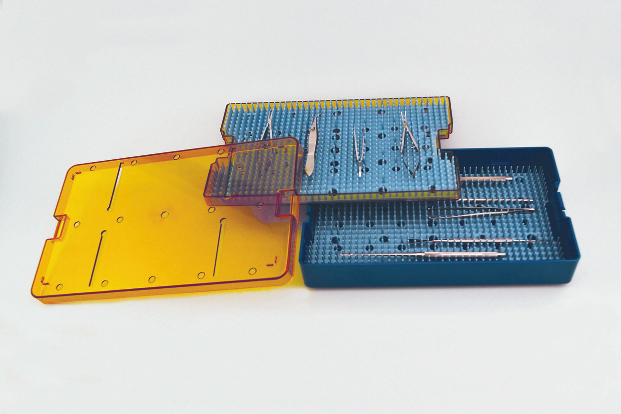 Plastic Micro Instruments Sterilization Tray 10"L X 6"W X 1.5"H (Double ...