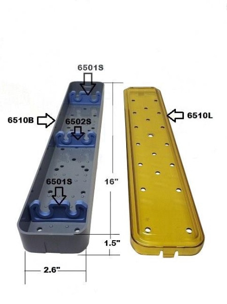 PST Sterilization Tray For Scopes 2.6''W x 16.0''L x 1.5''H (2 Slots ...