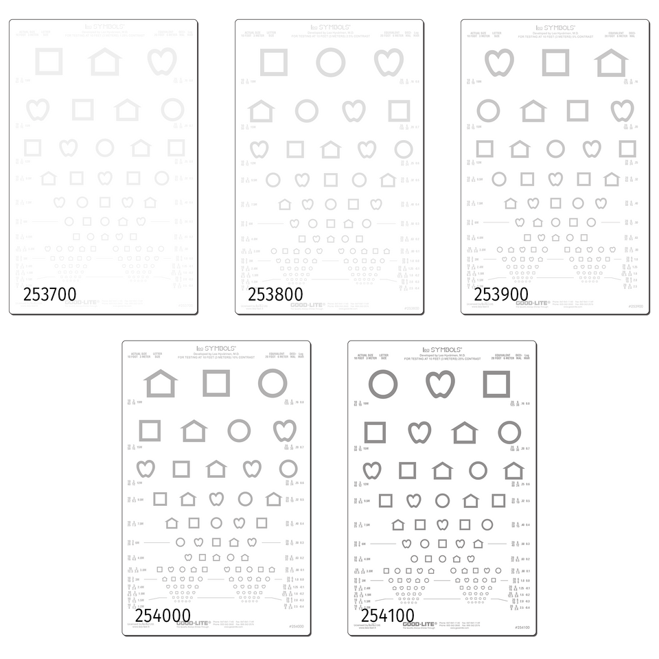 LEA SYMBOLS® Translucent Contrast Chart - accuspire