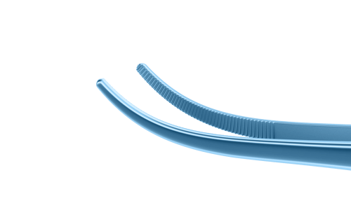 Dressing Forceps With Serrations, Curved Serrated Tips - accuspire