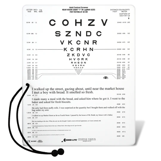 Near Vision & Reading Card - accuspire
