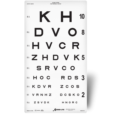 Sloan Letter Linear Chart for 20' - accuspire