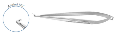 Diethrich Coronary Scissors: Angled 120°, Flat handle, 16 mm fine ...