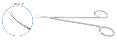 LILLEHEI POTTS Scissors: Curved Tenotomy blades - 7" (18 cm) - accuspire