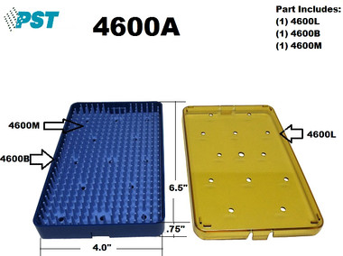 PST Micro Instrument Sterilization Tray 4.0'' x 6.5'' x 0.75'' - accuspire