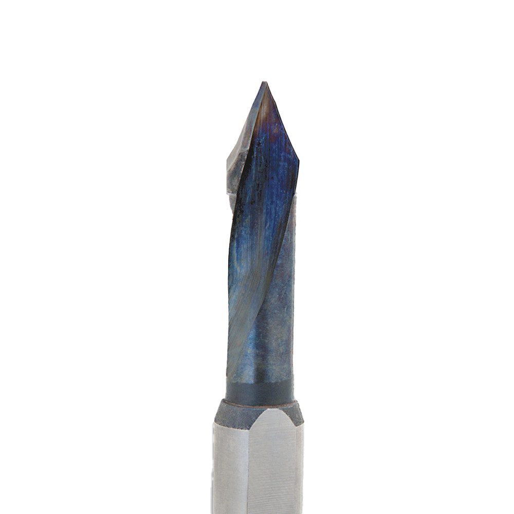 Solid Carbide Boring Bit, Through Hole Pt. 2 Flute, 5mm
