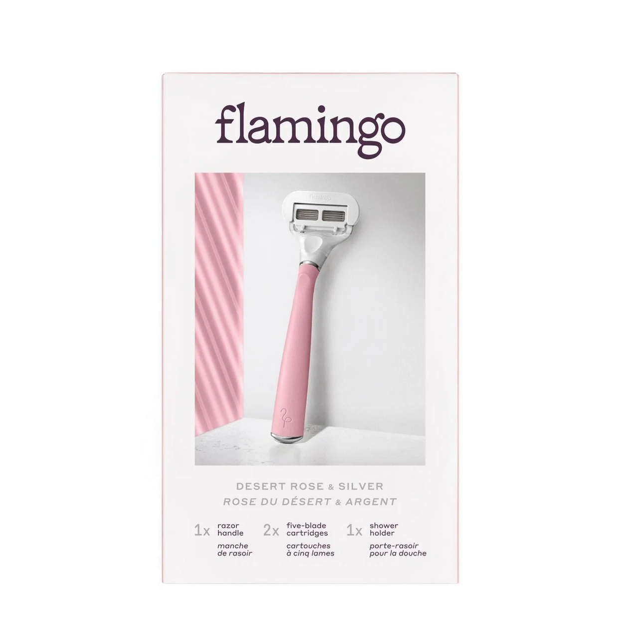 Flamingo Women's 5-Blade Razor Kit Includes 1 Razor, 2 Cartridges and ...
