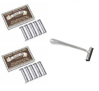 Trac II Chrome Handle + Colonel Ichabod Conk Trac II Razor Blades 10 ct ...