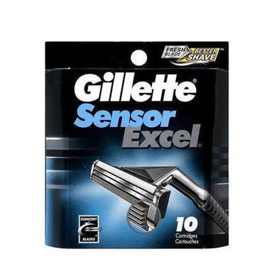 Mens Gillette Sensor Excel Refills - 10 cartridges - Razors Direct
