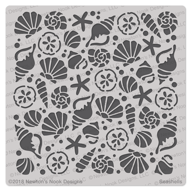 Seashells Stencil - Newton's Nook Designs