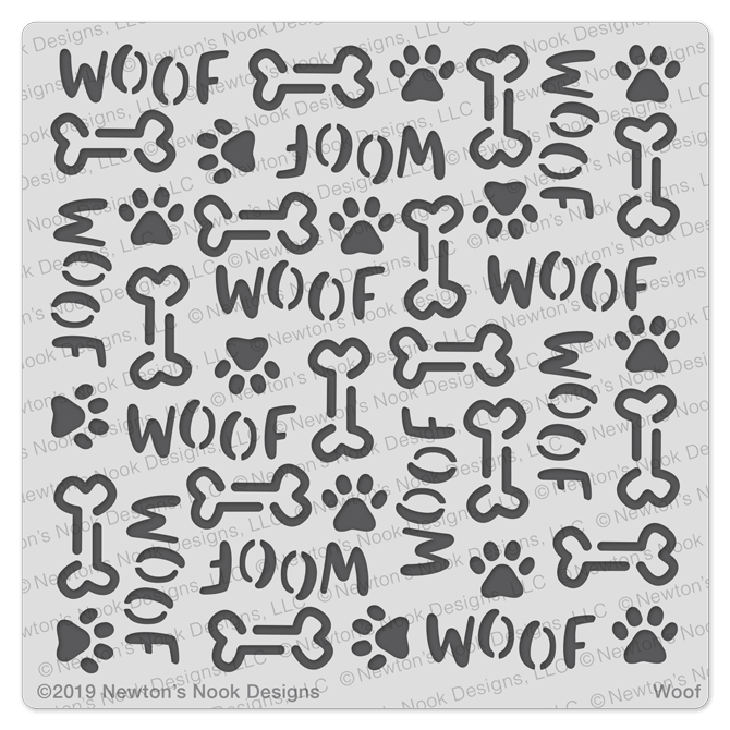 Woof Stencil - Newton's Nook Designs