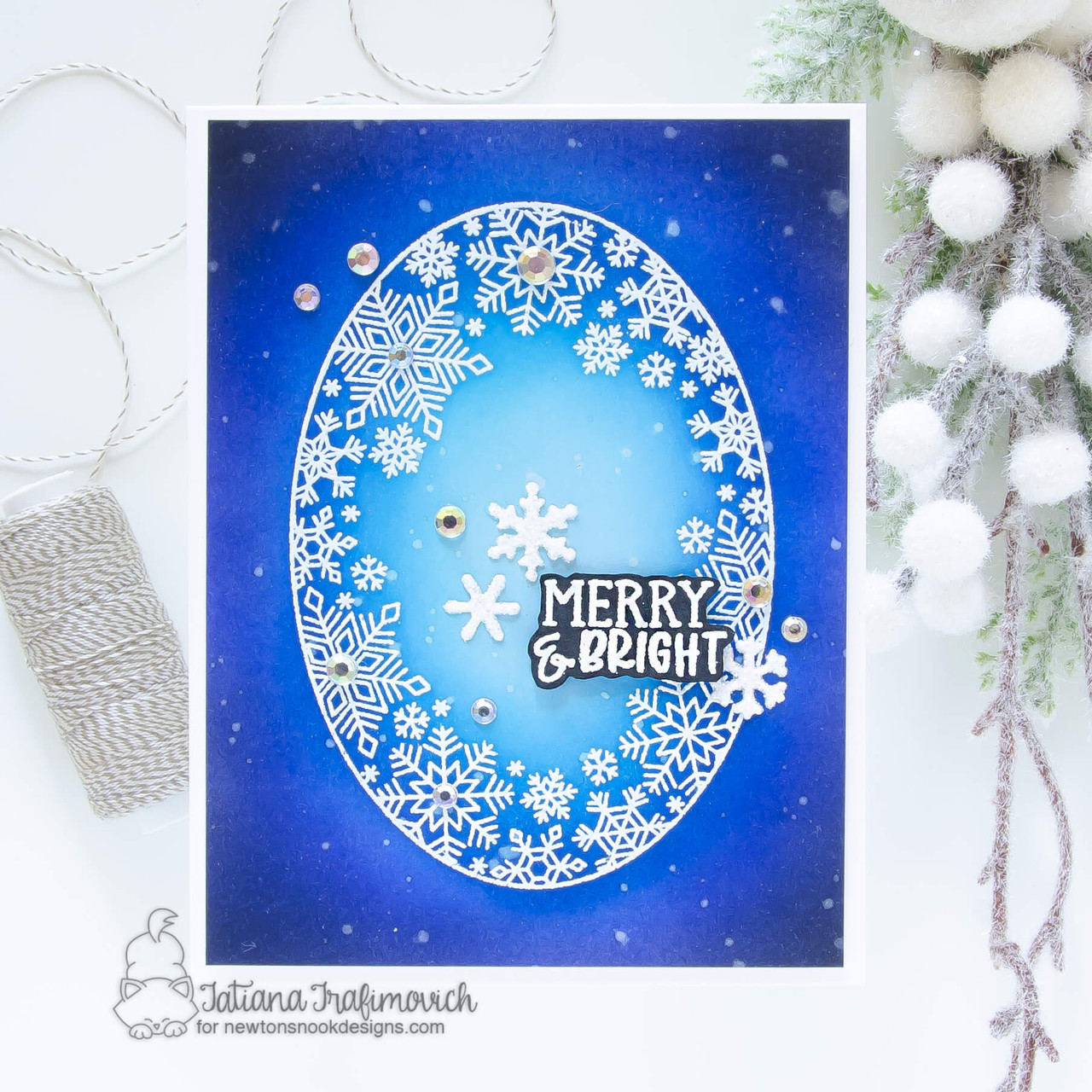Snowflake Oval - Newton's Nook Designs