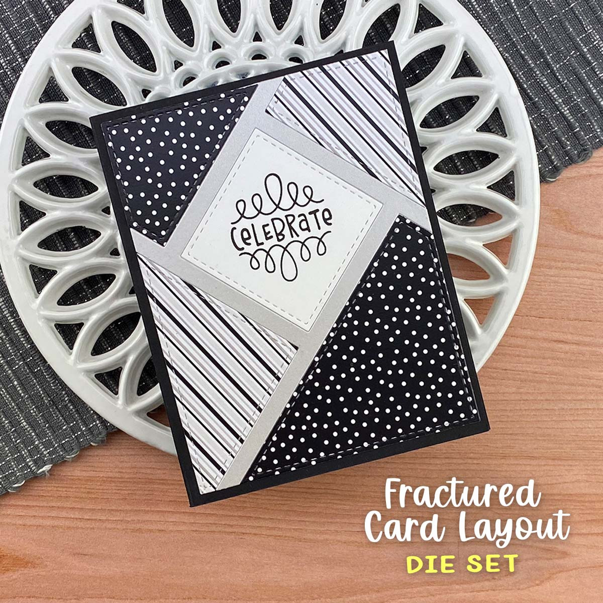 Fractured Card Layout Die