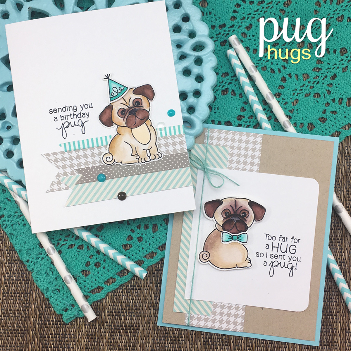 Pug Hugs - Newton's Nook Designs