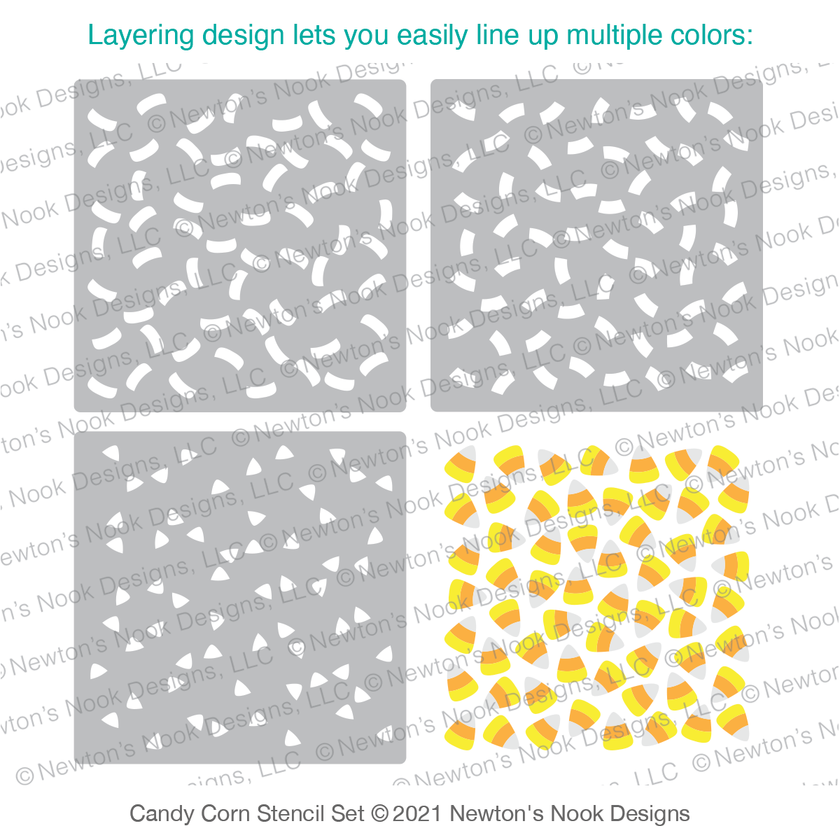 Candy Corn Stencil Set - Newton's Nook Designs