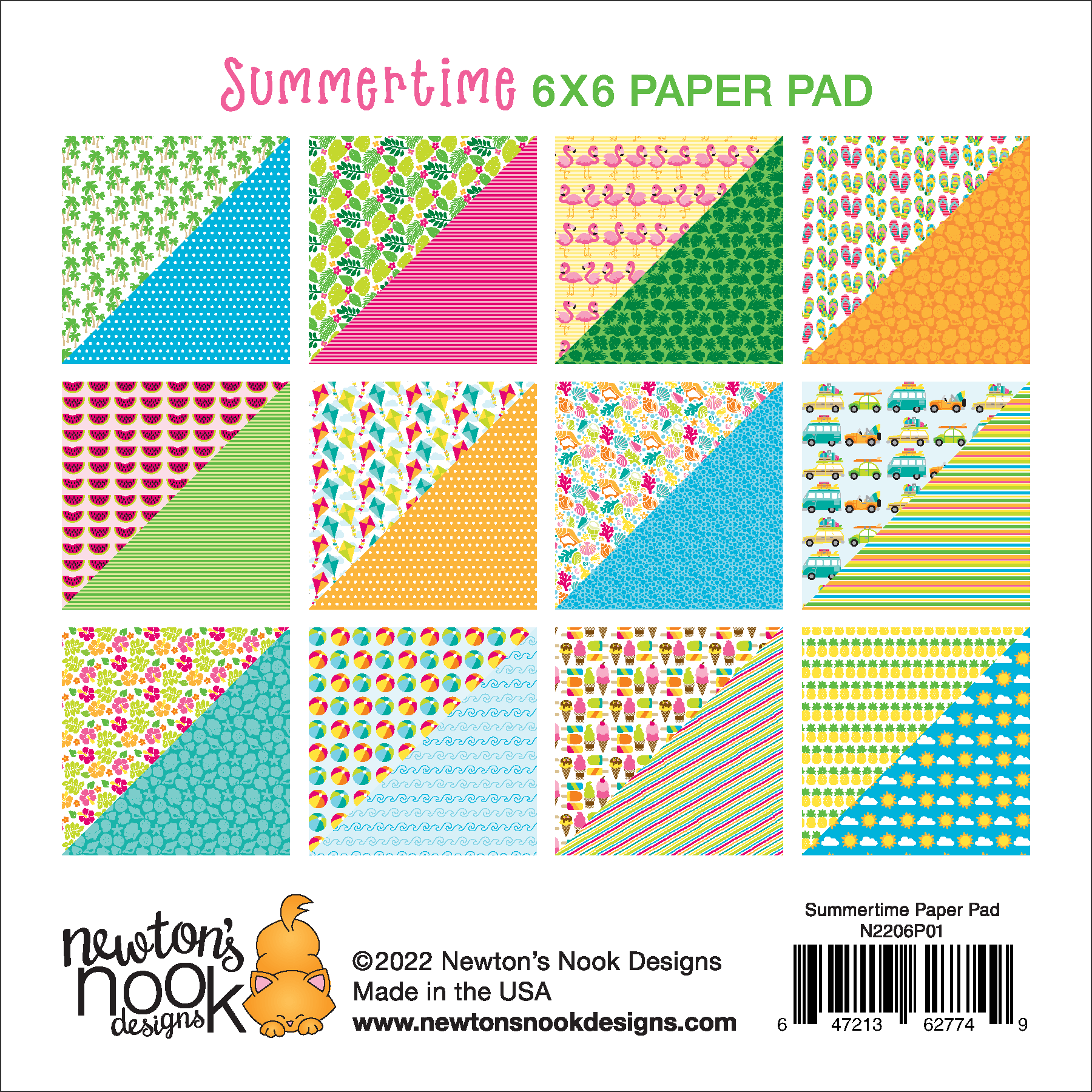 Summertime Paper Pad - Newton's Nook Designs